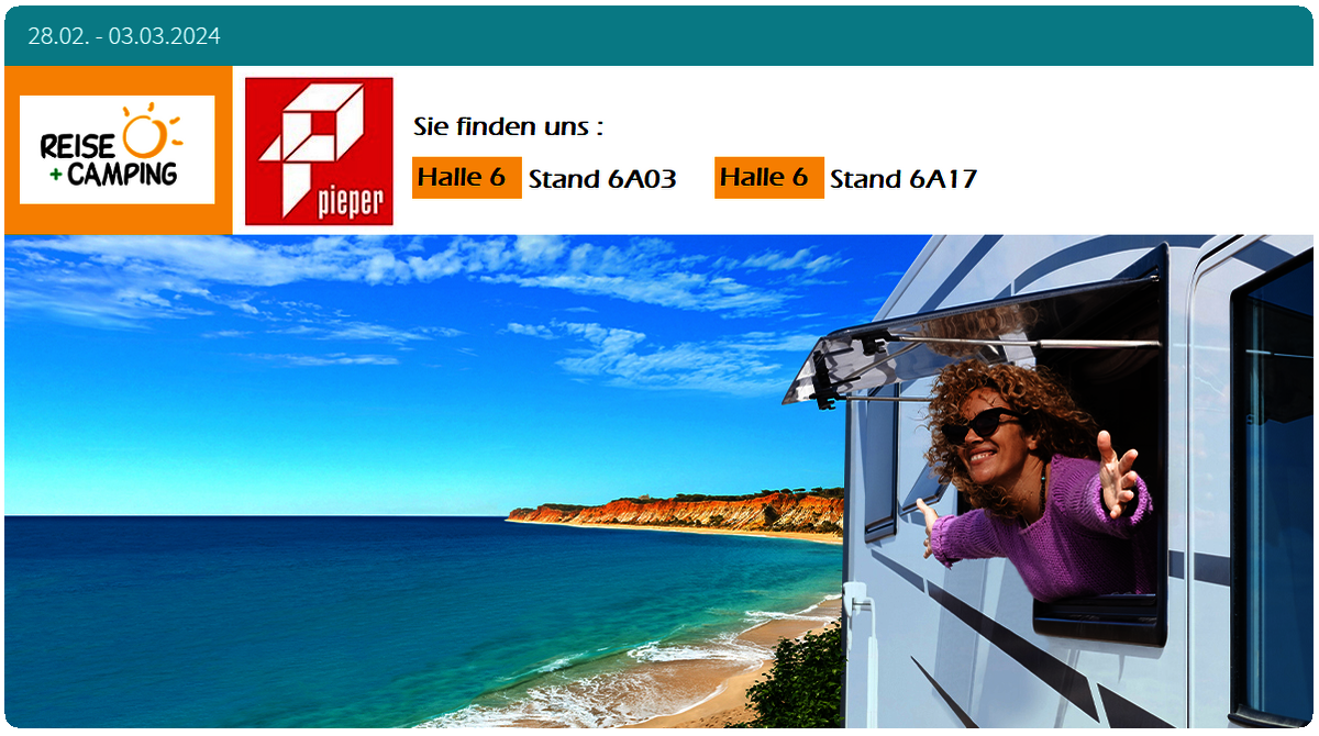 Pieper Freizeit, Gladbeck: REISE + CAMPING MESSE 2024 in ESSEN
